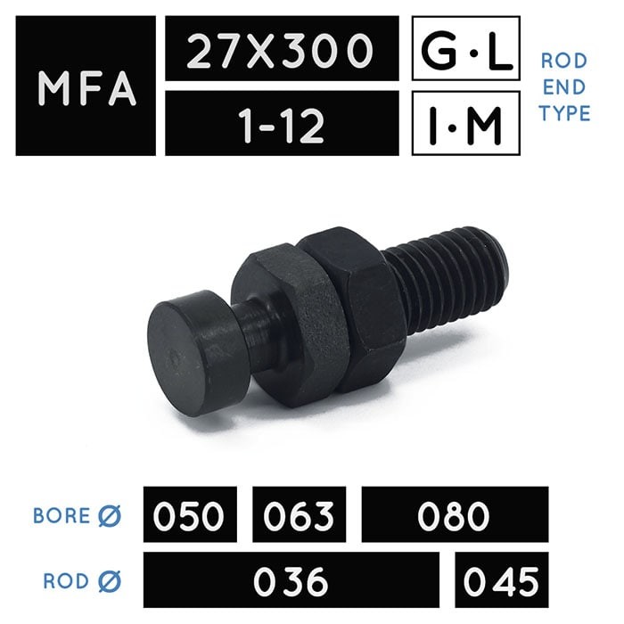 MFA27X300 und MFA1-12 • Hammerkopf • Vega Cylinders