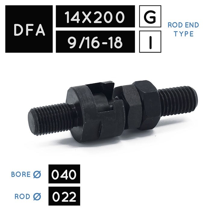 DFA14X200 and DFA9/16-18 • Floating Joint With Female • Vega Cylinders